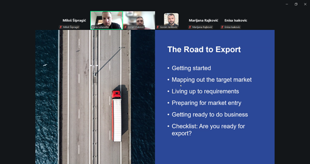 First step toward Sweden and the EU: Introductory online session held for the "Road to Export ...